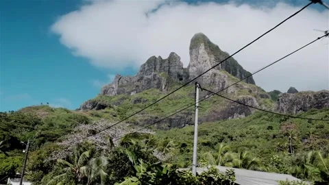 Mount Mouaputa on Moorea Island in Frenc... | Stock Video | Pond5
