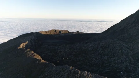 Mount Pico, side view from crater rim wi... | Stock Video | Pond5