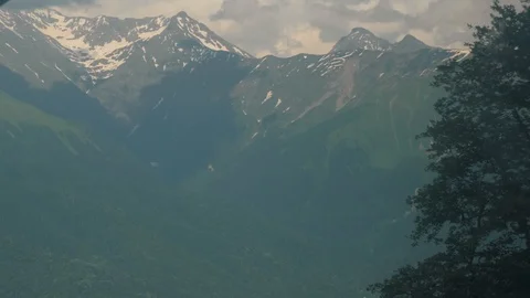 Mountain landscapes. Beautiful white clo... | Stock Video | Pond5