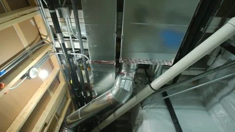 Mounted HVAC system air conditioner and ... | Stock Video | Pond5