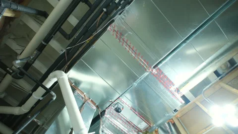 Mounted HVAC system air conditioner and ... | Stock Video | Pond5