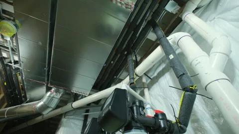 Mounted HVAC system air conditioner and ... | Stock Video | Pond5