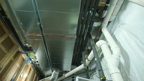 Mounted HVAC system air conditioner and ... | Stock Video | Pond5