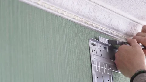 Mounting bar for the installation of the... | Stock Video | Pond5