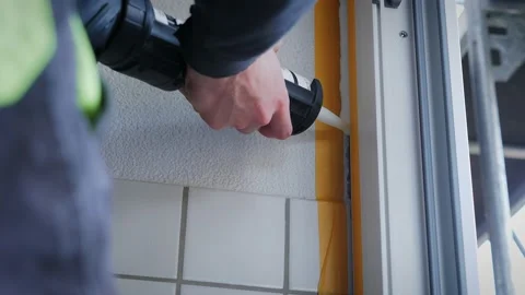 Mounting foam. Polyurethane foam. Instal... | Stock Video | Pond5