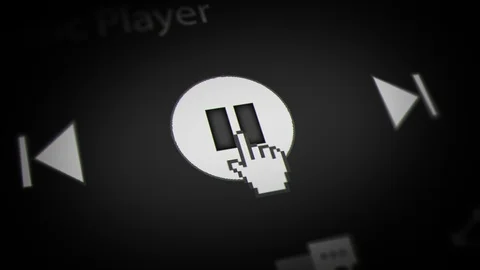 Mouse Cursor Clicking Play-Pause Button ... | Stock Video | Pond5