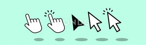Mouse cursor icons, cursors icons click set: Graphic #244025677
