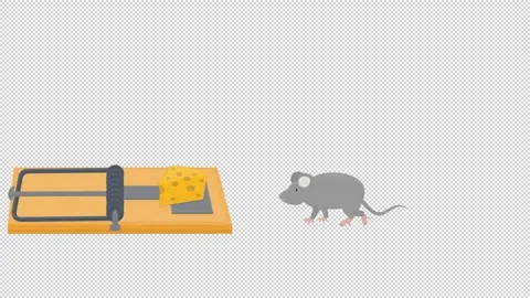 Mousetrap. Animation of an animal mouse ... | Stock Video | Pond5