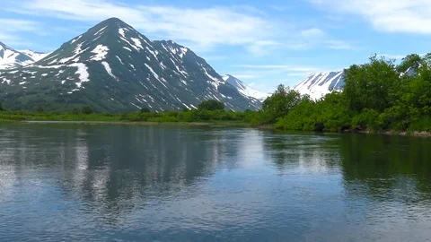 The mouth of the Larch river. Sea Safari... | Stock Video | Pond5