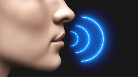 mouth with sound waves in human face foo... | Stock Video | Pond5