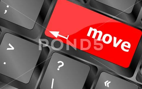 Move button word on keyboard keys ~ Clip Art #129676403