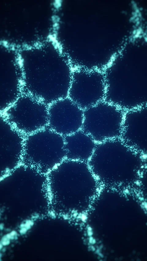 The movement of blue particles in the fo... | Stock Video | Pond5