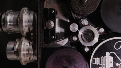 Movement of film in reel mechanism of re... | Stock Video | Pond5