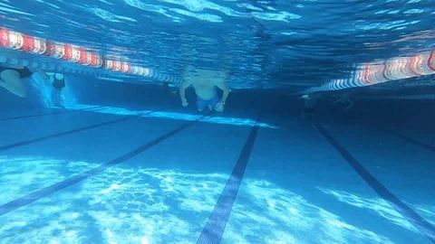 movement forward underwater at public po... | Stock Video | Pond5