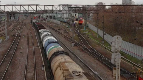 movement of freight trains | Stock Video | Pond5