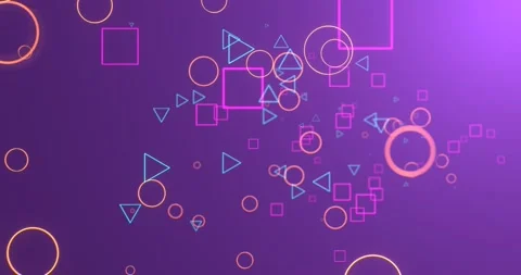The movement of geometric shapes through... | Stock Video | Pond5