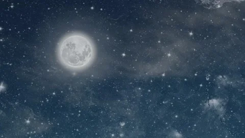 a movement of the moon across the starry... | Stock Video | Pond5