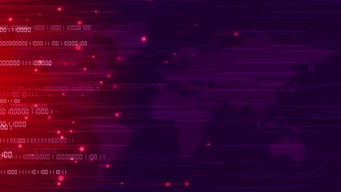 Movement numbers binary code and glowing... | Stock Video | Pond5