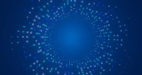 movement of numbers in a circle. Digital... | Stock Video | Pond5