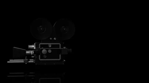 Movie Camera turns on itself - loop anim... | Stock Video | Pond5