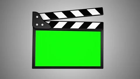 movie clapper animation green screen on ... | Stock Video | Pond5