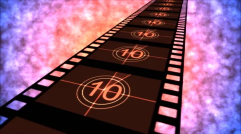 Movie Countdown Animation - Loop Red Pur... | Stock Video | Pond5
