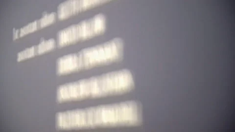 The movie ending credits rolling on tv s... | Stock Video | Pond5