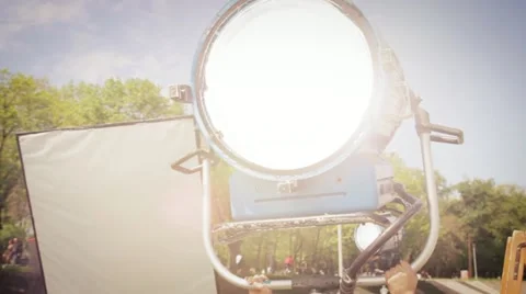 Movie Reflector on Set | Stock Video | Pond5