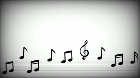 Movie screen music note animation | Stock Video | Pond5