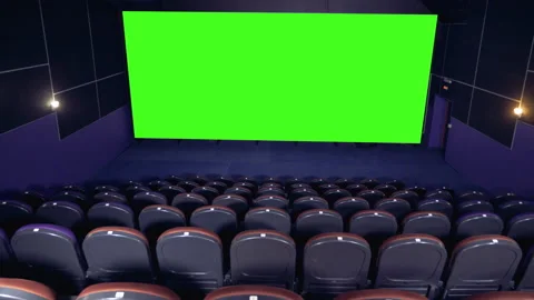 Movie theatre with a green screen. 4K. | Stock Video | Pond5