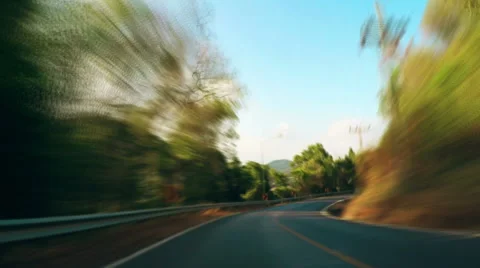 Moving among beautiful nature on High Sp... | Stock Video | Pond5