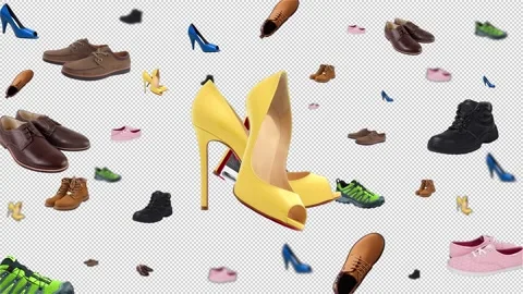 Moving animation of shoes. Transparent b... | Stock Video | Pond5