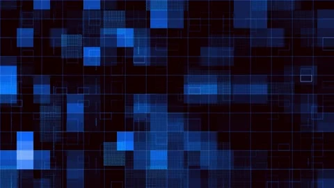 Moving blue color box pattern Digital ba... | Stock Video | Pond5