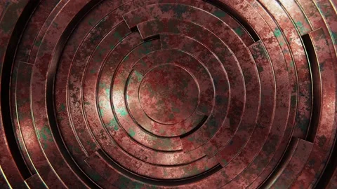 Moving bronze or copper radial pattern l... | Stock Video | Pond5
