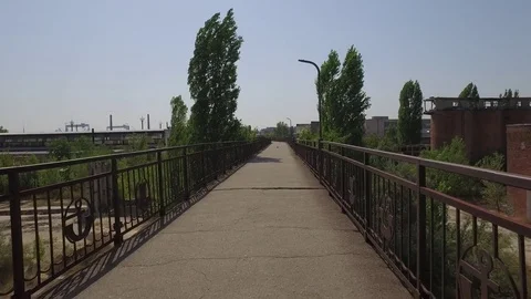 Moving camera all along line pedestrian ... | Stock Video | Pond5