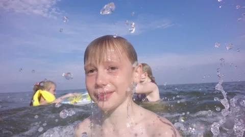 Moving the camera. Group of children pla... | Stock Video | Pond5