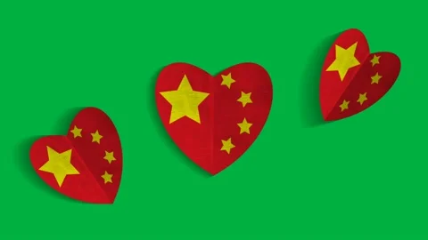 moving Chinese heart on green screen wit... | Stock Video | Pond5