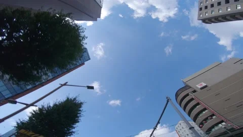 A moving cityscape of the buildings at t... | Stock Video | Pond5