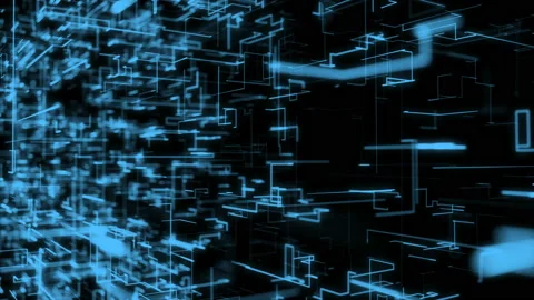 Moving colourful stripes tech background... | Stock Video | Pond5