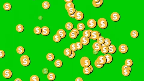 Moving up Dollar coins money animation s... | Stock Video | Pond5