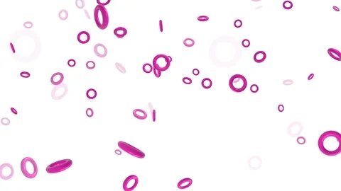 Moving Doughnut Shapes Particle Flow Ani... | Stock Video | Pond5