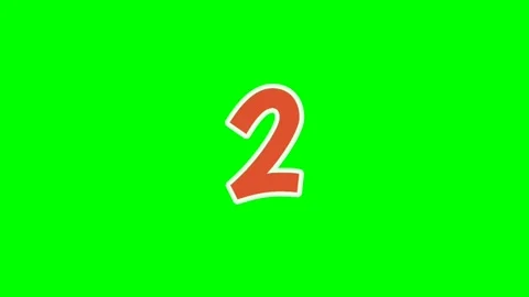 Moving down Cartoon Number 2 two animati... | Stock Video | Pond5