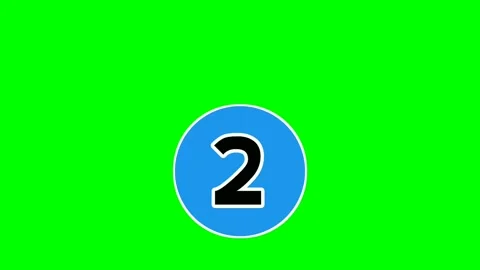 Moving down Cartoon Number 2 two animati... | Stock Video | Pond5