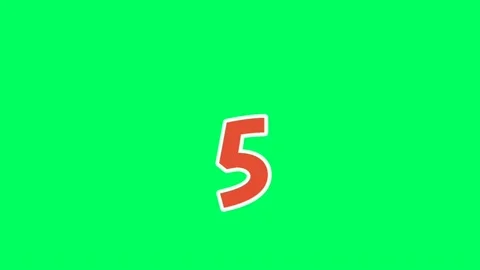 Moving down Cartoon Number 5 five animat... | Stock Video | Pond5