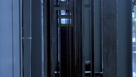 Moving elevator in modern commercial bui... | Stock Video | Pond5