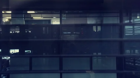 Moving elevator in modern office buildin... | Stock Video | Pond5