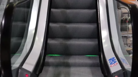 Moving escalator steps. | Stock Video | Pond5