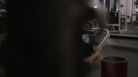 Moving Footage of a Man on a Leg Press M... | Stock Video | Pond5