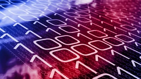 Moving with the future binary code motio... | Stock Video | Pond5