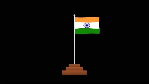 moving Indian flag | Stock Video | Pond5